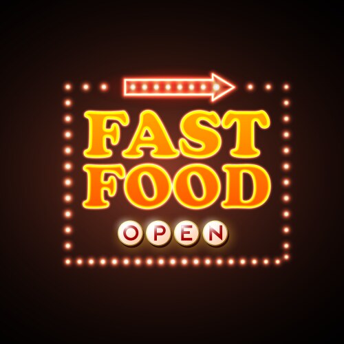 Cheeseburger neon sign poster Royalty Free Vector Image