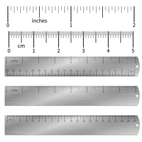 Realistic Metal Ruler - 10 Inch – Royalty-Free Vector | VectorStock