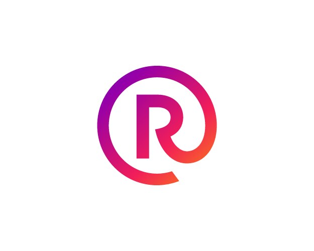 Letter r logo icon design template elements Vector Image