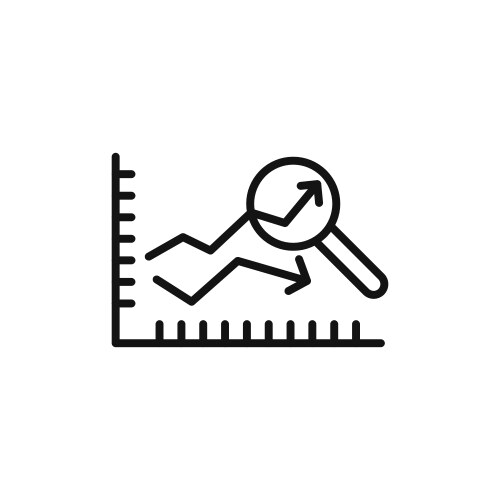 Predictive analytics icon symbol on white Vector Image