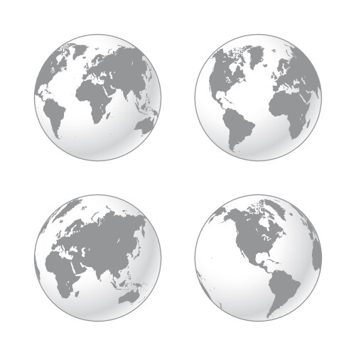 Earth Globe Black and White Vector Images (over 99,000)