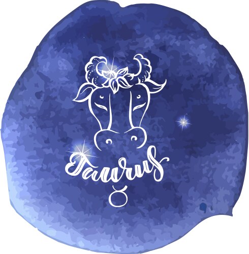 Collection astrology signs on blue watercolor Vector Image