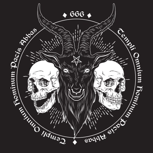 Baphomet Goat Head Symbol – Royalty-Free Vector | VectorStock