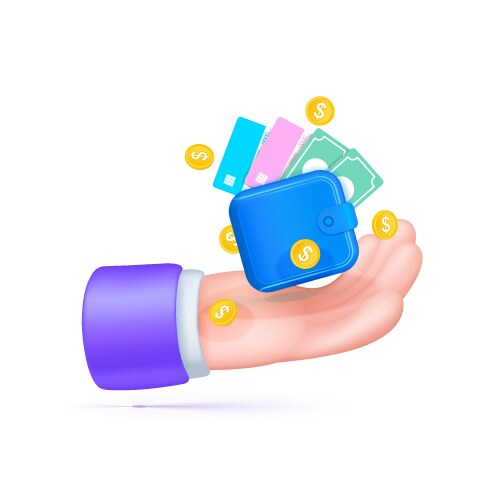 Box and pin in hand Royalty Free Vector Image - VectorStock