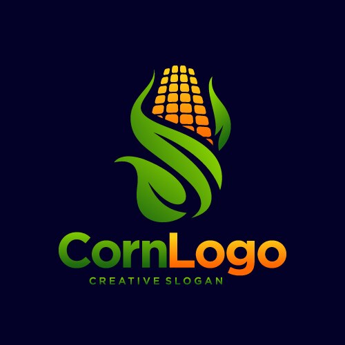Corn farming logo design Royalty Free Vector Image