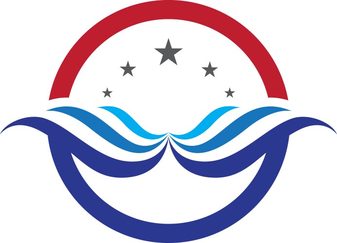 V wing logo template Royalty Free Vector Image