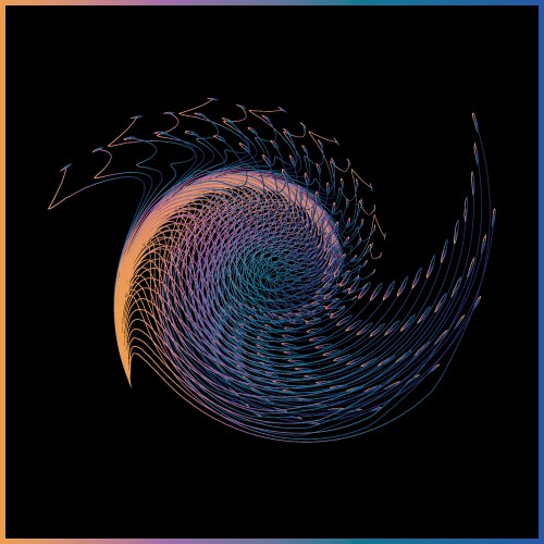 Create-dotted-spiral-vortex bird Royalty Free Vector Image