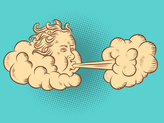 Cartoon Wind Blowing Vector Images (over 3,200)