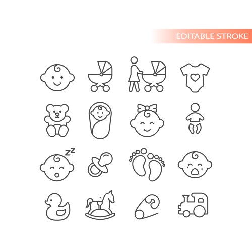 Free Baby Outline Vector Images (over 1,100)