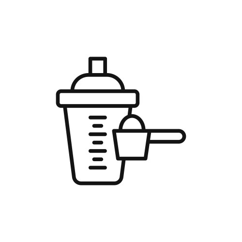 Protein shaker icon symbol on white background Vector Image