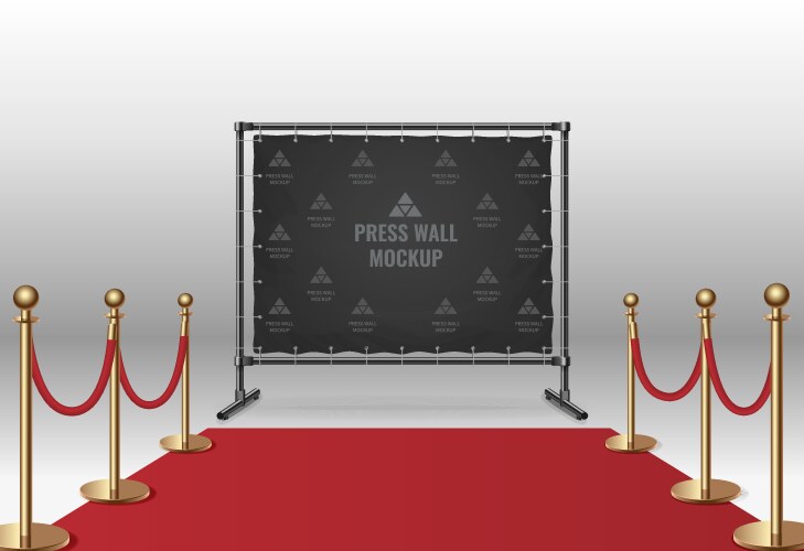 Realistic press wall mockup Royalty Free Vector Image