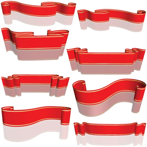Big set of red banners Royalty Free Vector Image