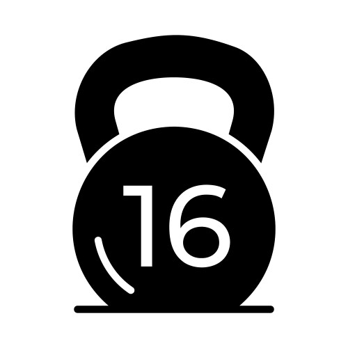 Hand grip solid icon graph symbol for fitness Vector Image