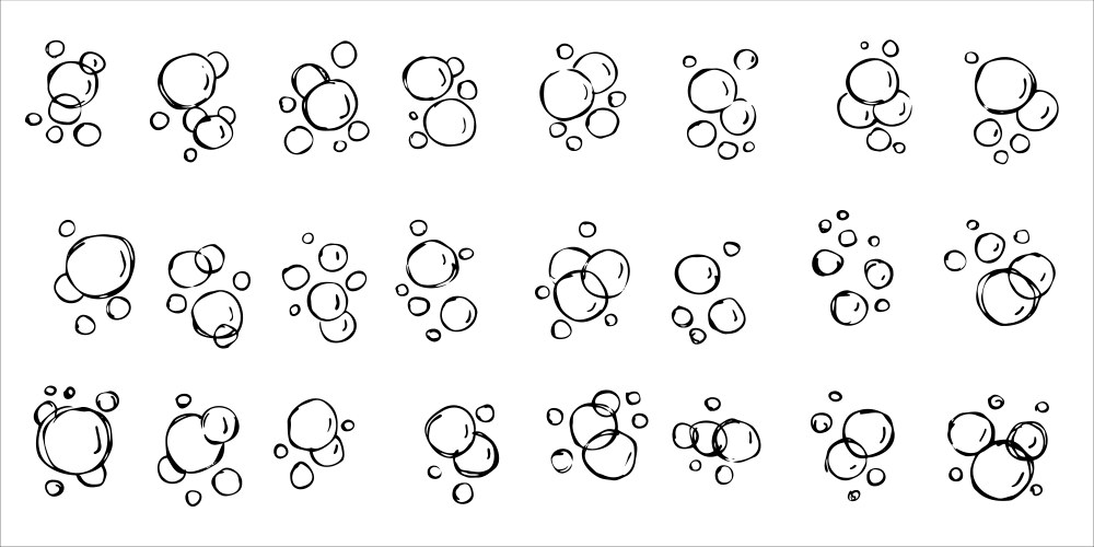 Water splashing sketch style Royalty Free Vector Image