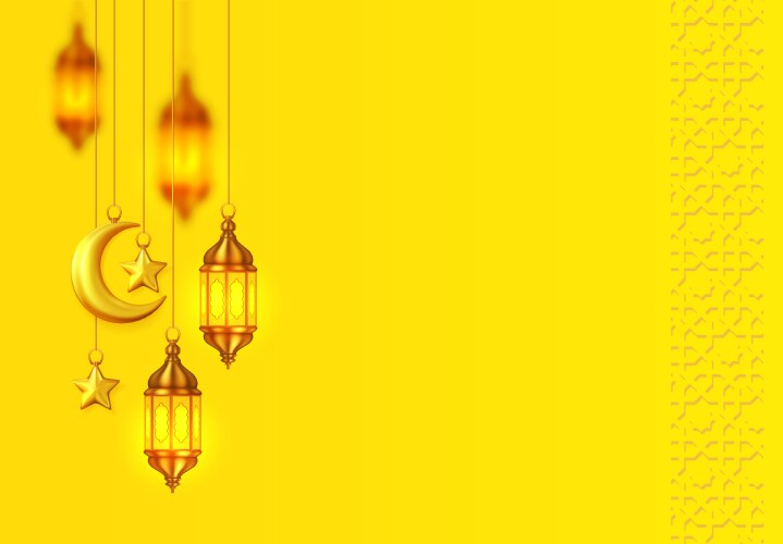 Beautiful islamic background with hanging Vector Image