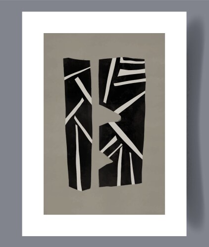 Abstract shapes original experiment wall art print