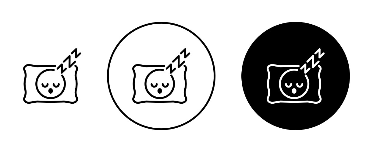 Sleeping icon set rest areas need with sleep Vector Image