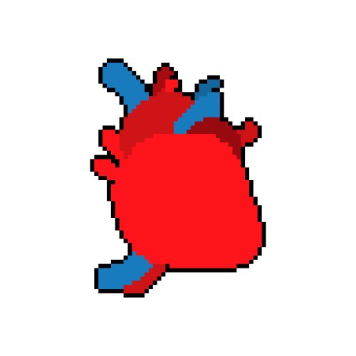 Anatomical heart pixel art 8 bit internal organ Vector Image