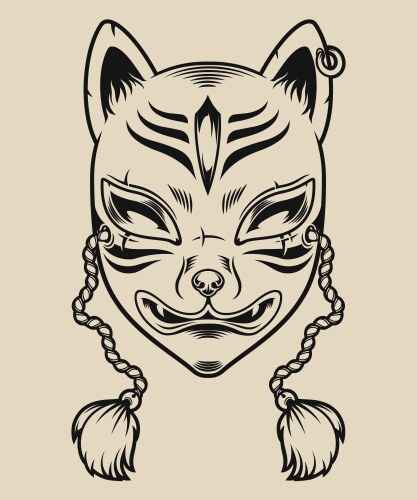 Japanese Fox Mask Vector Images (over 470)