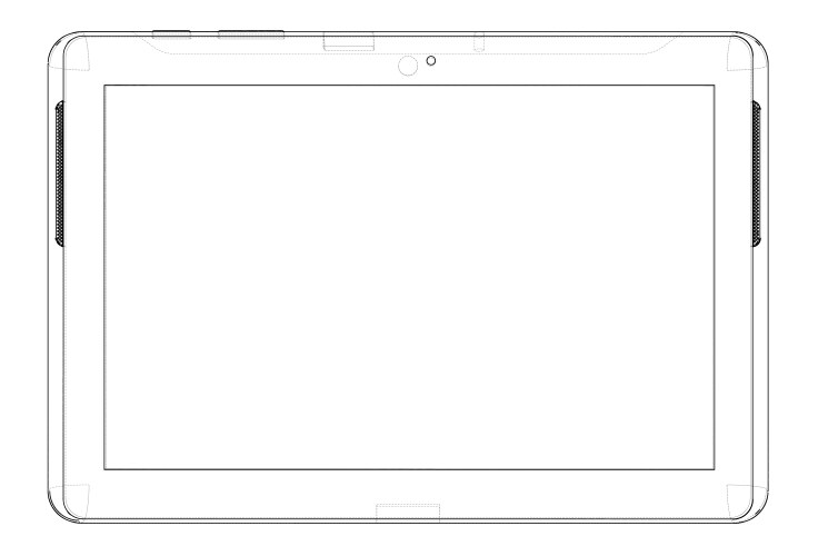 Outline line style of new version tablet Vector Image