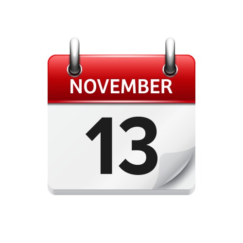 November calendar flat template Royalty Free Vector Image