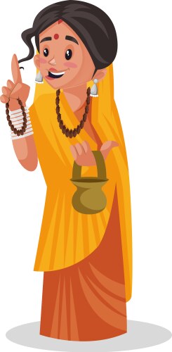 Priestess cartoon character Royalty Free Vector Image