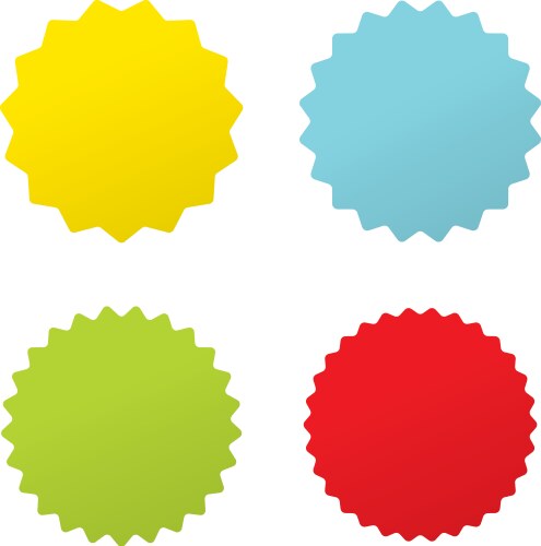 Set starburst sunburst badges vintage labels Vector Image