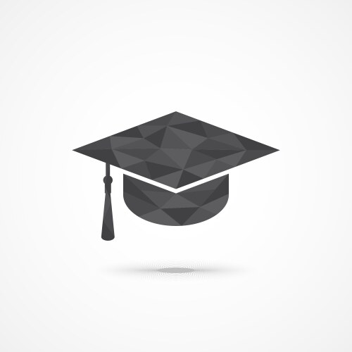 Graduation cap and diploma Royalty Free Vector Image