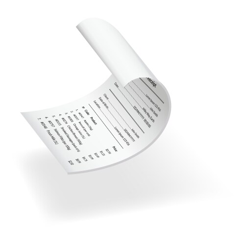 Blank payment check and receipts with shadow Vector Image