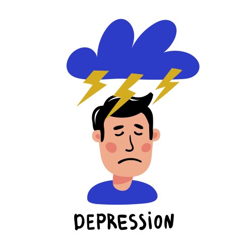 Depression Royalty Free Vector Image - VectorStock
