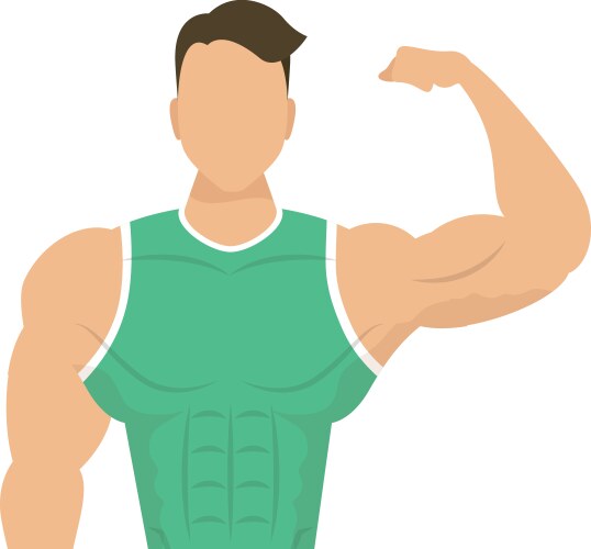 Young muscular shirtless man strong bodybuilder Vector Image