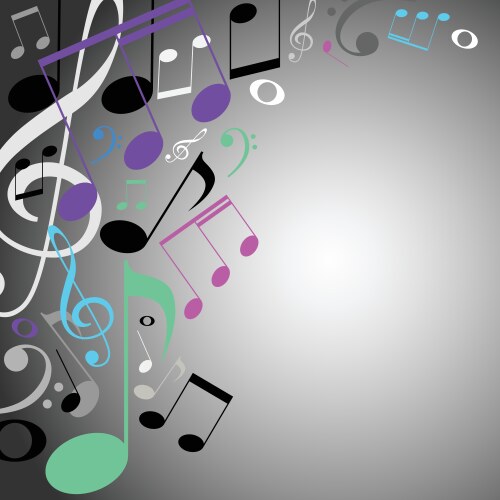 Musical notes design background Royalty Free Vector Image