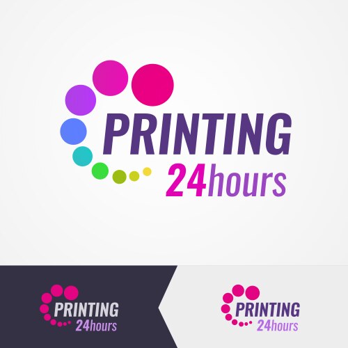 Medium printing colorful logo template Royalty Free Vector