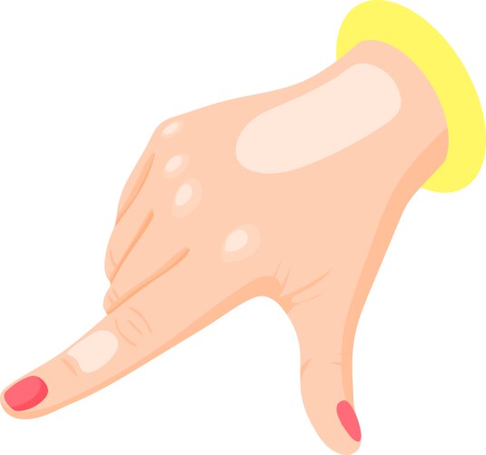 Womans hand isolated on white background Vector Image