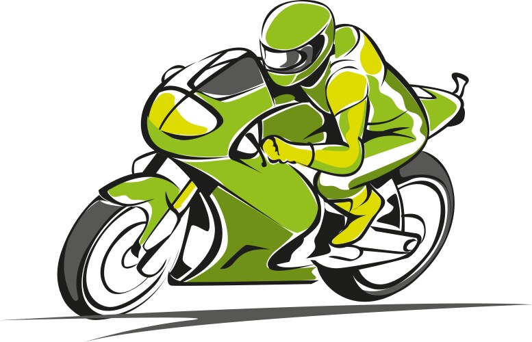 Speeding motorcycle Royalty Free Vector Image - VectorStock