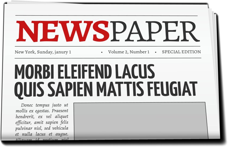 Blank Newspaper Vector Images (over 8,500)