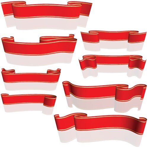 Big set of red banners Royalty Free Vector Image