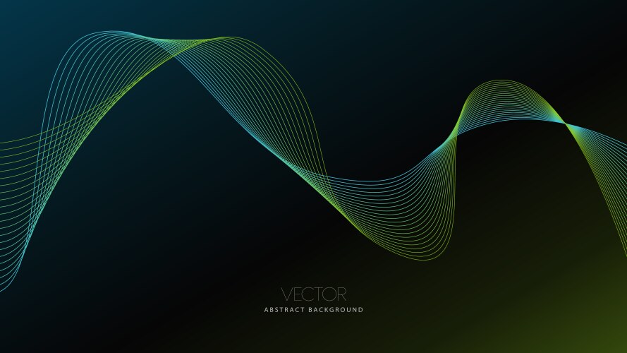 Shiny dynamic light waves background wallpaper Vector Image