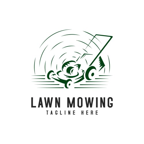 Lawn garden maintenance with spraying logo Vector Image