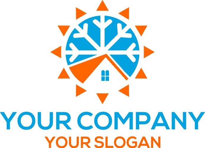 Air conditioning design for home business Vector Image