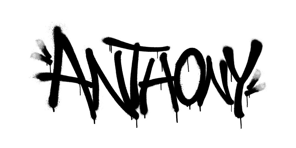Anthony name in graffiti style Royalty Free Vector Image