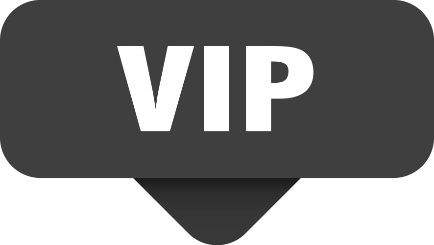 Vip sticker sign on transparent background Vector Image
