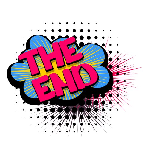 The End Cartoon Vector Images (over 7,400)