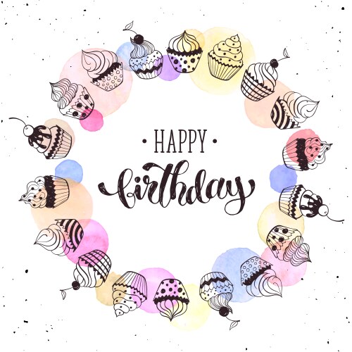 Happy Birthday Circle Vector Images (over 14,000)