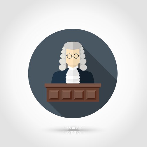 Judge woman court worker in judicial robe holding Vector Image