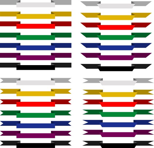 Long ribbons Royalty Free Vector Image - VectorStock