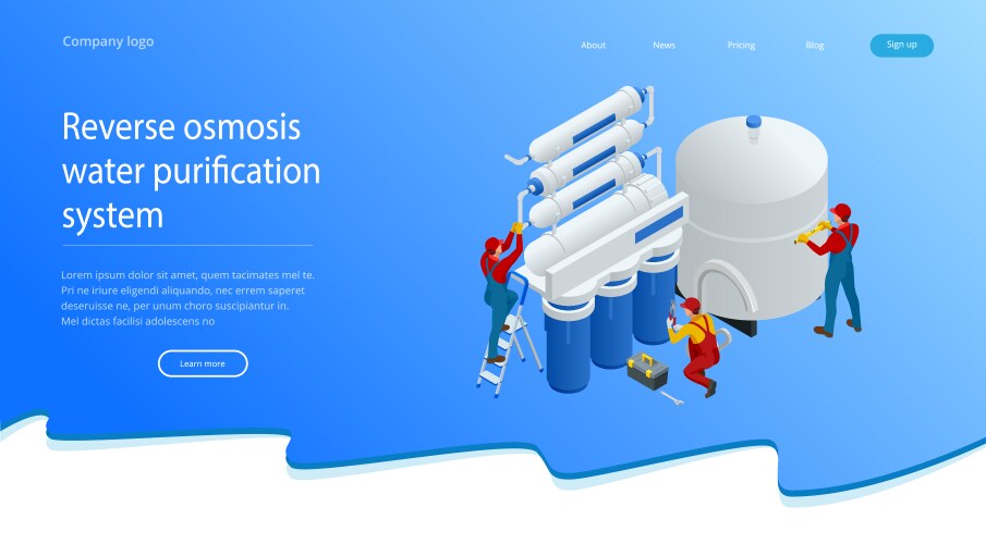 Water contamination detection system concept Vector Image