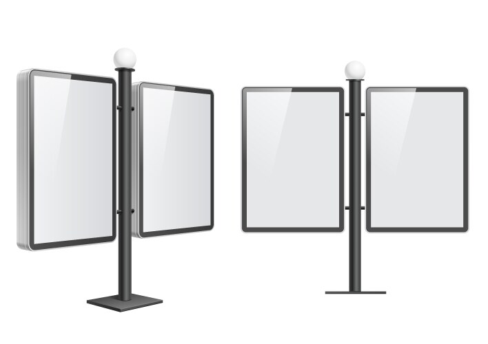 Realistic street light box template Royalty Free Vector