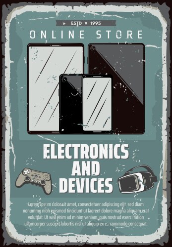 Internet communication technology poster Vector Image