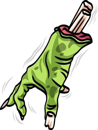Zombie hand blue crawling walking halloween Vector Image